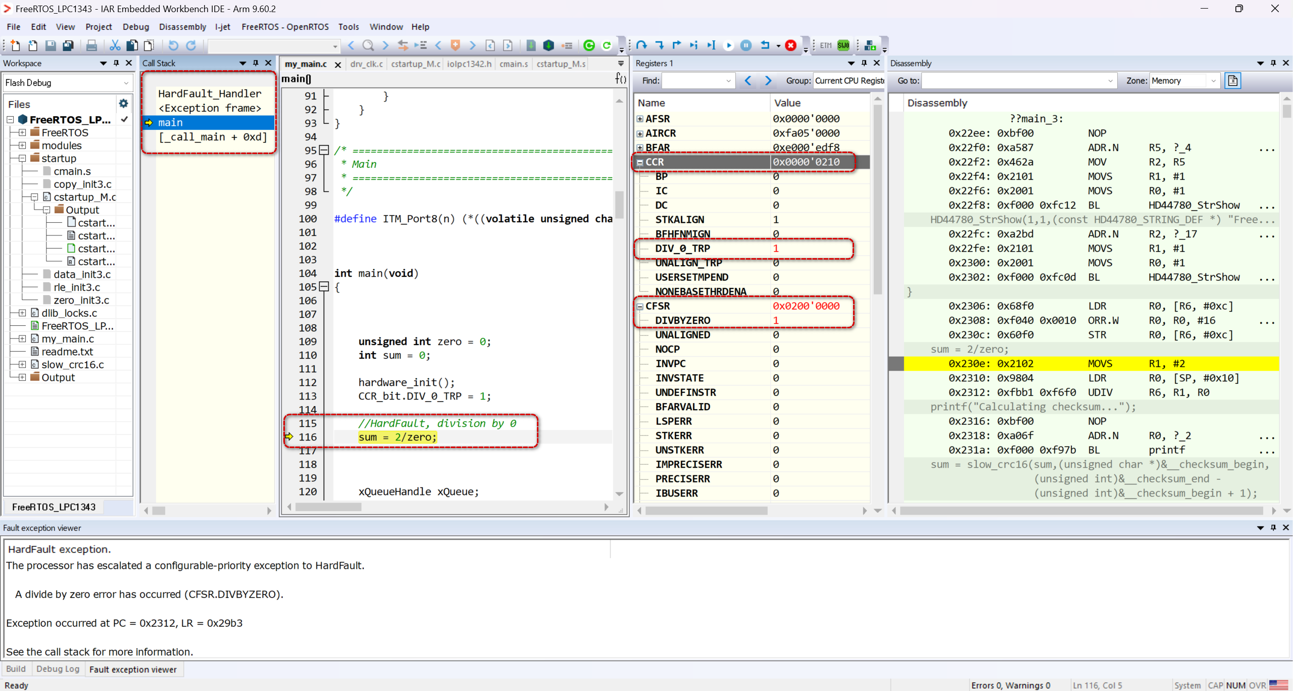 Debugging a HardFault on Cortex-M